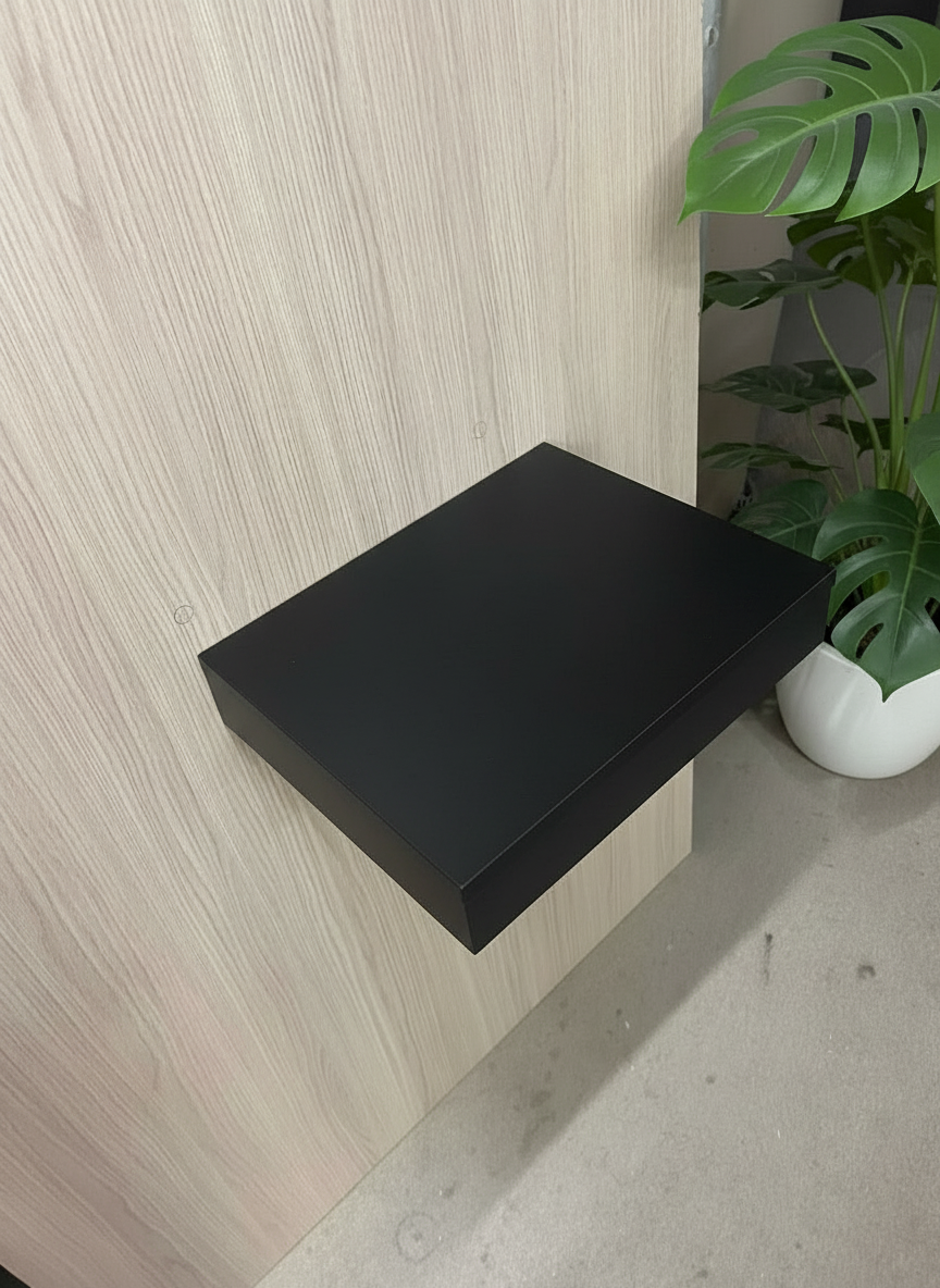 Тумба столик парящий выдвижной Hide BAOBAB ЛДСП 40*32*8 см цвет Черный