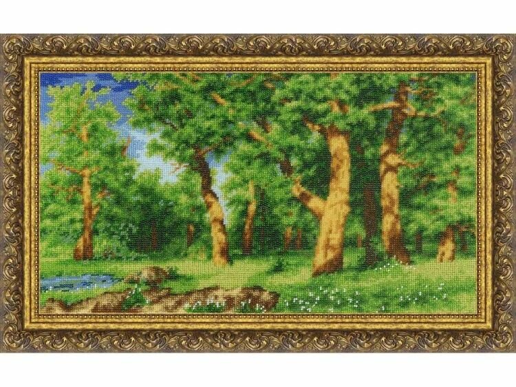 Набор для вышивания бисером "Дубовая роща" РТ-091, 46х26 см, Золотое руно