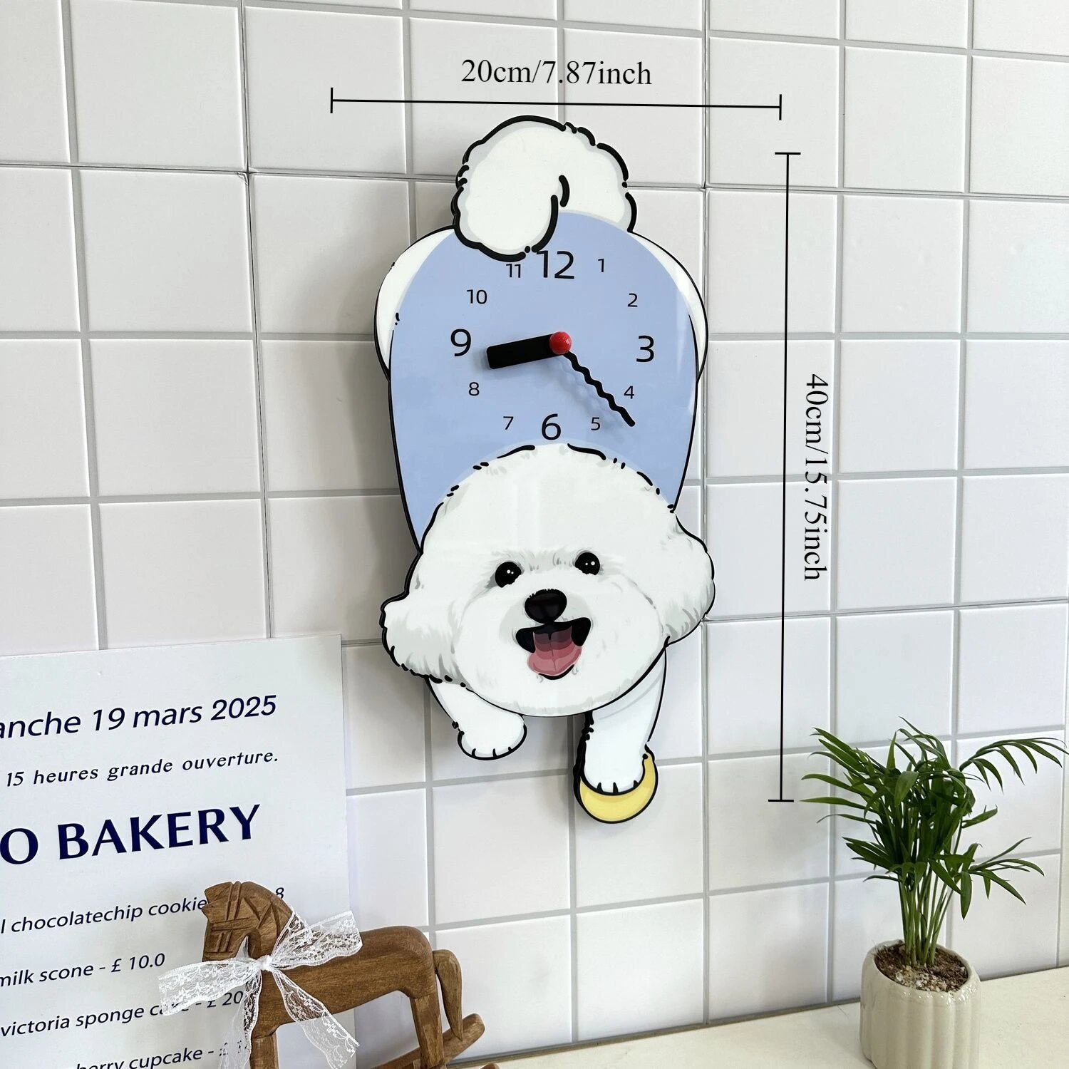 Настенные часы с собакой big not swing