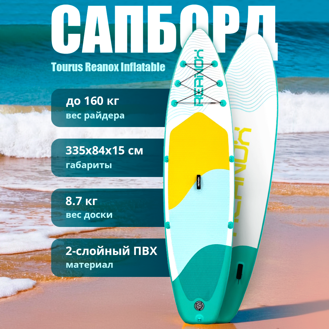 Сапборд Tourus Reanox Inflatable SUP Board 335x83.8x15cm Blue and Yellow, RX-Y01