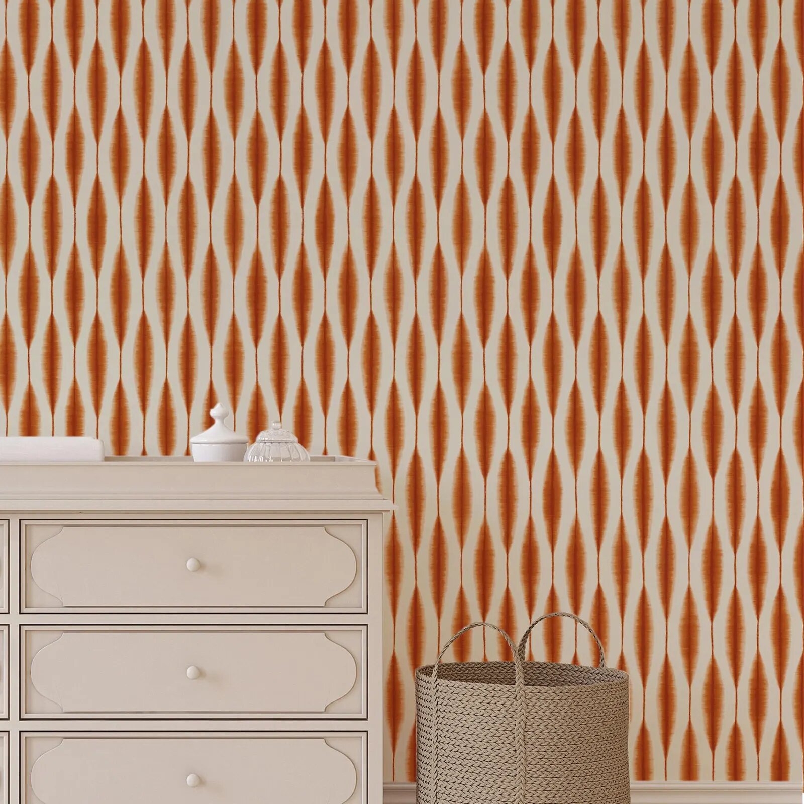 Обои Pixel&Wall бумажные красные геометрические Peel and Stick