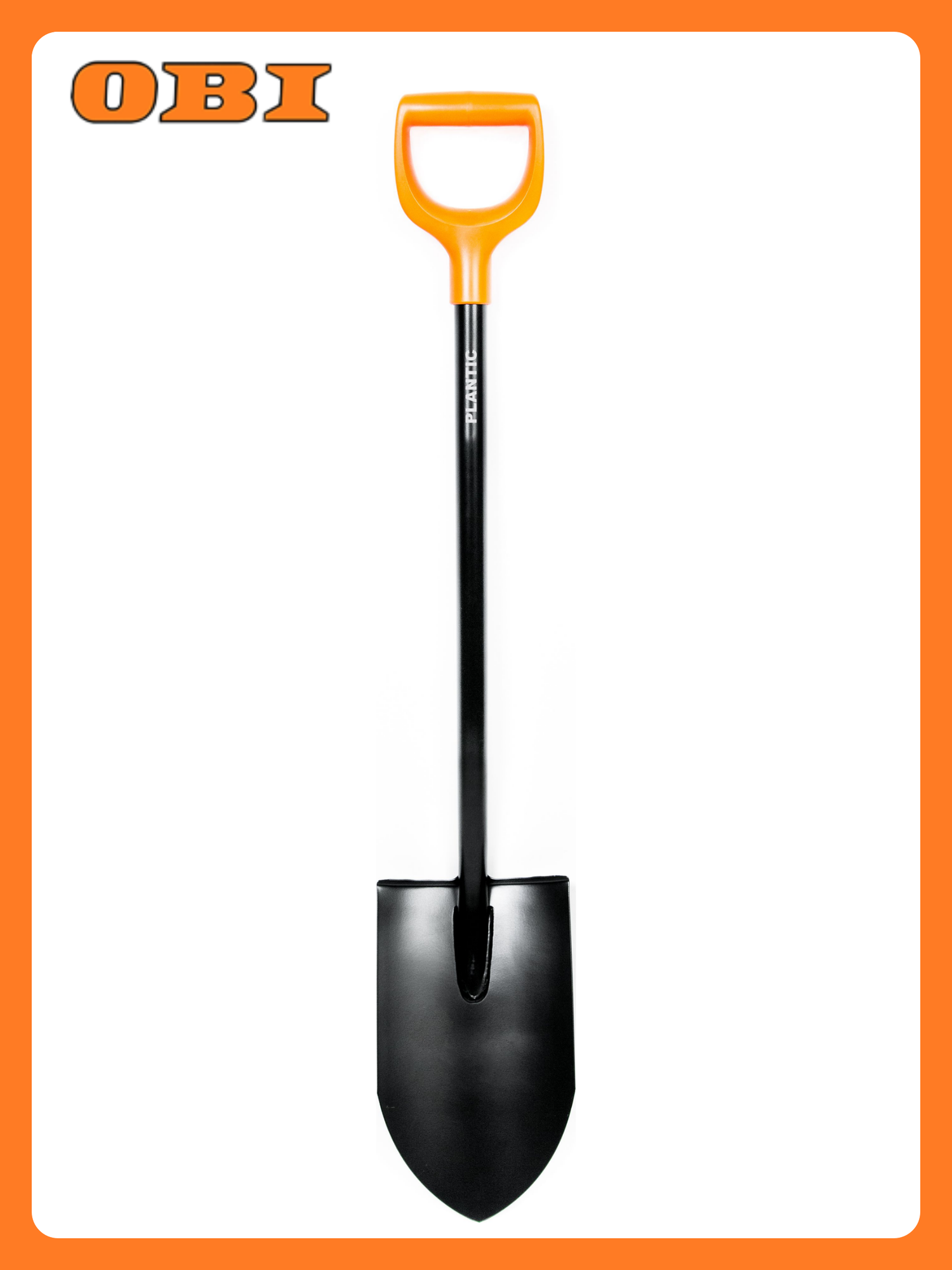 Лопата Plantic Terra, штыковая, нержавеющая сталь, с черенком, 113см