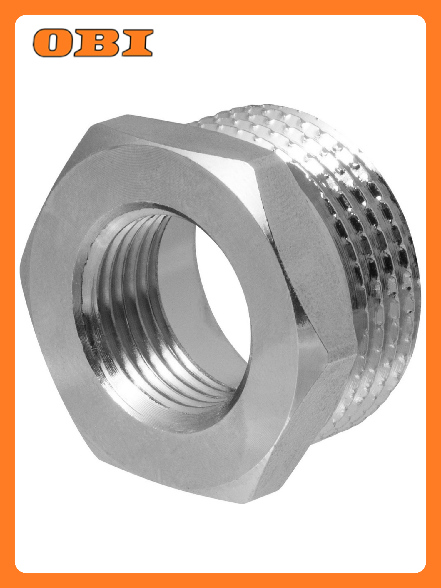 Футорка MPF, латунь CW617N, никелевое покрытие, 1"x1/2", 26 мм