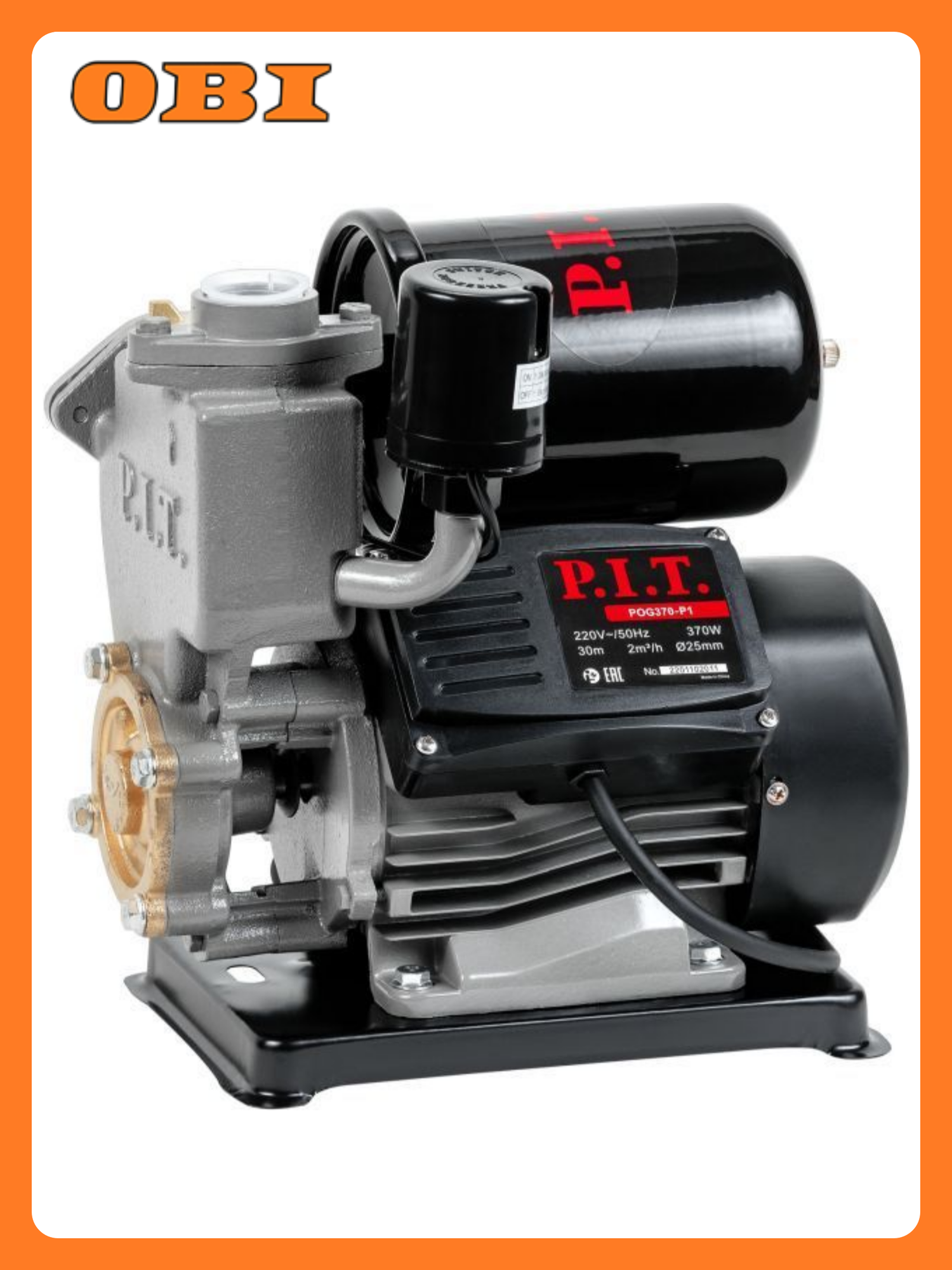 Насосная станция P.I.T. POG370-P1 370Вт 33 л/мин бак 2л напор 30 м