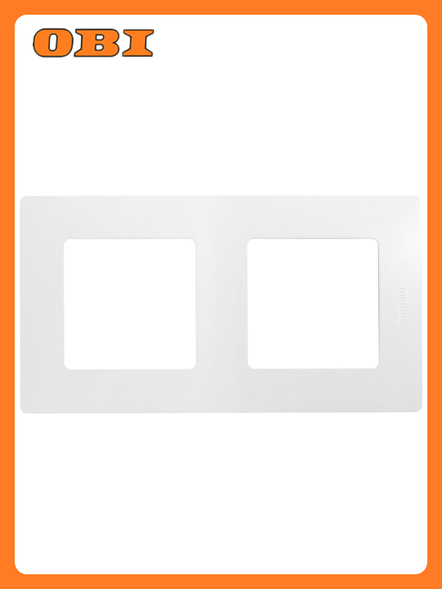 Рамка Legrand Etika 672502, ABS-пластик, белая, 2 поста, IP44