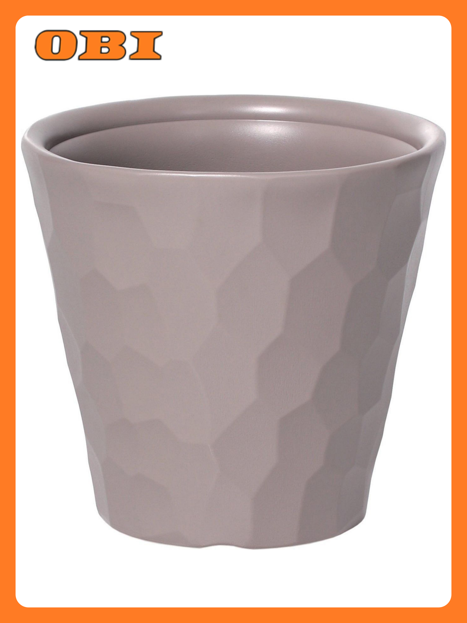 Кашпо Prosperplast Rocka, полипропилен, 35см, 19л, коричневое