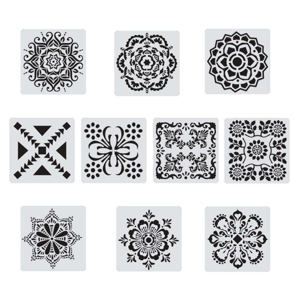 Долговечные Шаблоны для рисования мандал из домашних животных для художников и студентов, легко очищаемые поверхности, шаблоны для дома или класса