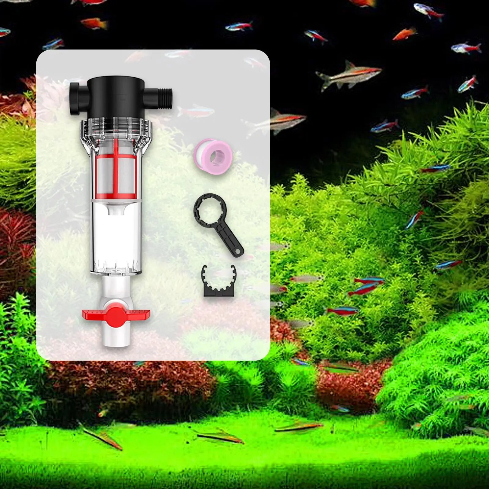 Прозрачный внутренний фильтр для аквариума Kesoto 200 Mesh