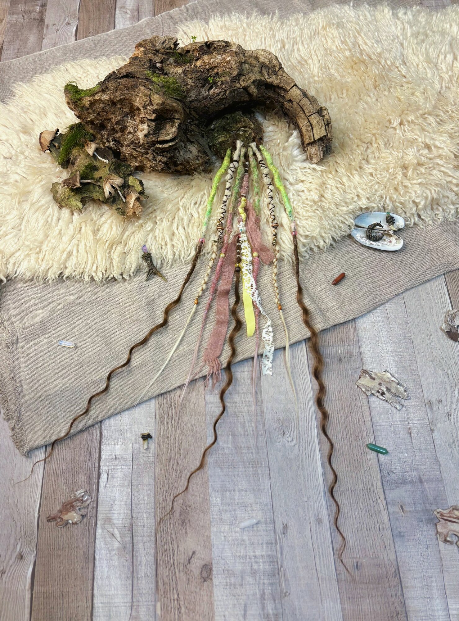 Дредорезинка из канекалона, ручная работа
