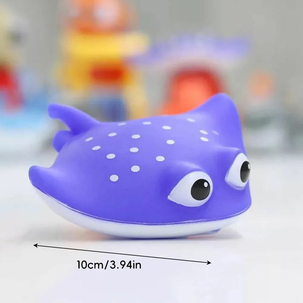 Забавные плавающие игрушки: резиновые морские животные для ванны. Безопасные и экологичные для детей.