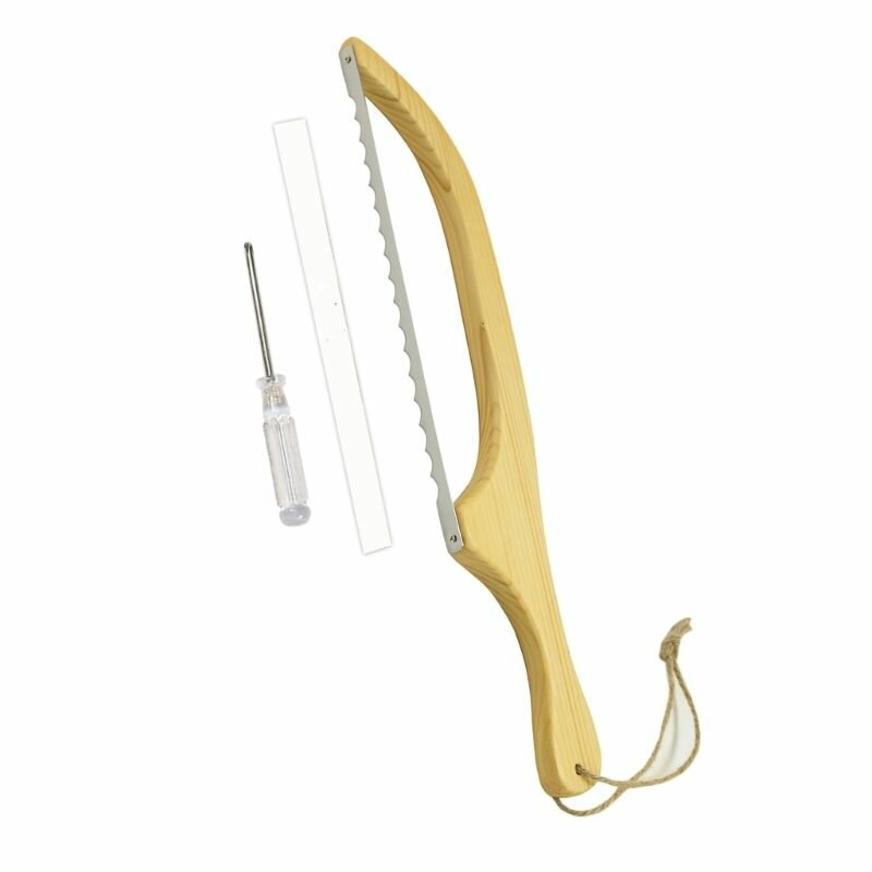 Деревянный нож для хлеба, пила бутербродов, багетов, тостов, Антигибающийся деревянный резак хлеба-сосновый в штучной упаковке