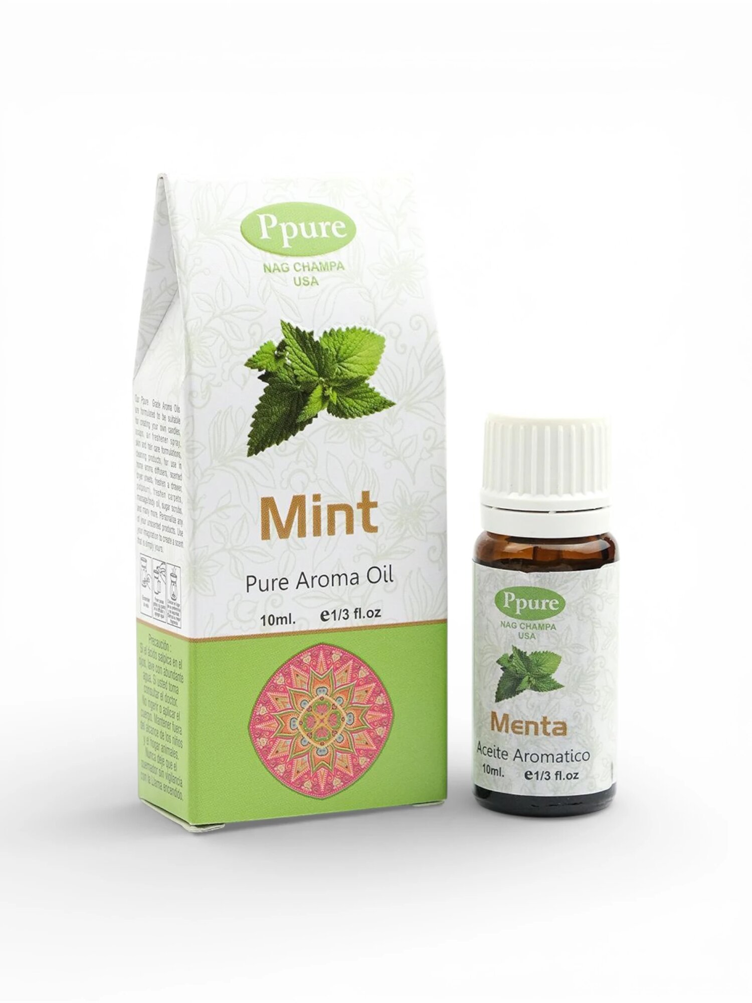 MINT Pure Aroma Oil, Ppure (мята чистое ароматическое масло, Ппьюр), 10 мл.