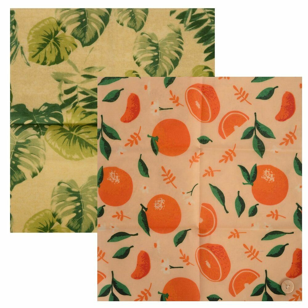 Восковые салфетки для продуктов, 33х35 см 100% хлопок, воск, масло жожоба.