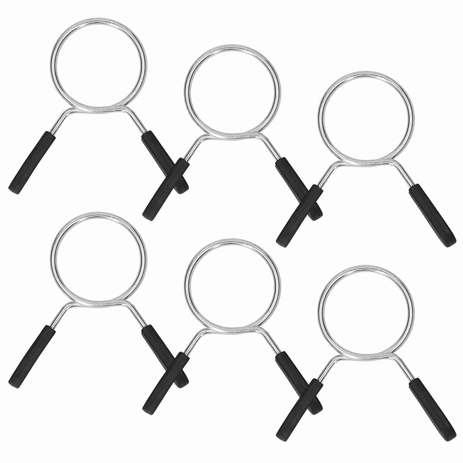 6 штук Клипсы для штанги Пружинные зажимы для гантелей Замковые втулки для штанги для тяжелой атлетики Тренировки на выносливость Силовые тренировки, Подходит для диаметра штанги: 25мм / 28мм / 30мм / 50мм (по выбору), Материал: Пружинная сталь +