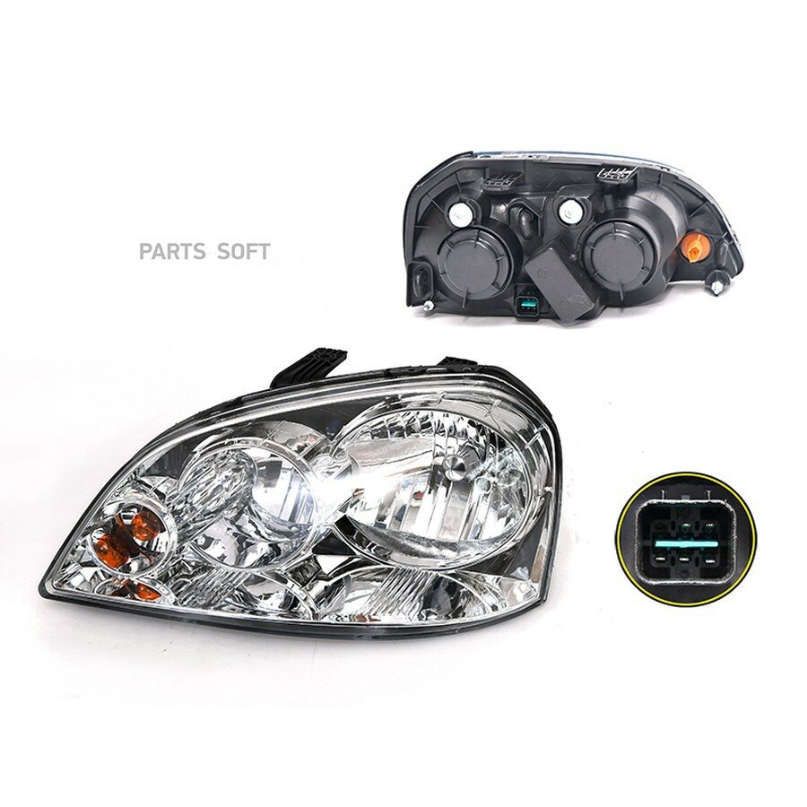 Фара левая с мех корр. Chevrolet Lacetti 2004-н. в от официального дистрибьютора, SCHOFFER, артикул SHF12234