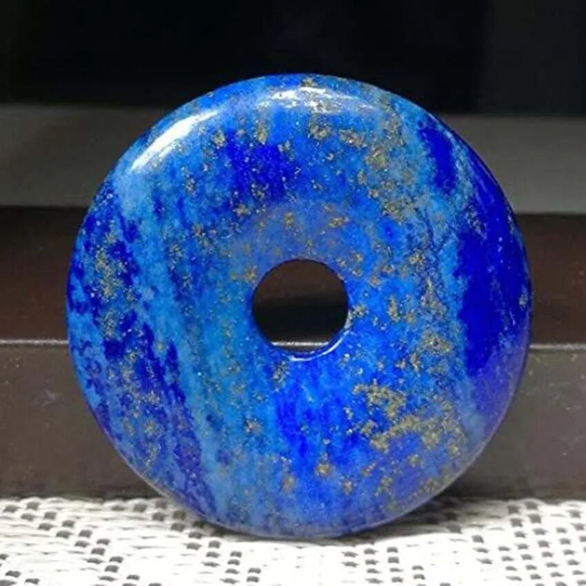 Натуральный аметист лазурит лабрадорит бусина 30 мм Синий, Lapis Lazuli