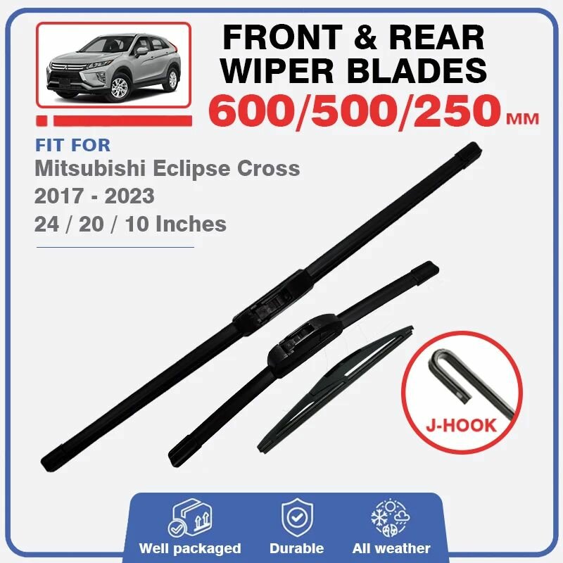 Передние и задние щетки стеклоочистителя для Mitsubishi Eclipse Cross GK GL YA 2017-2023 ветровое стекло 2018 2019 2020 2021 2022, автомобильные аксессуары