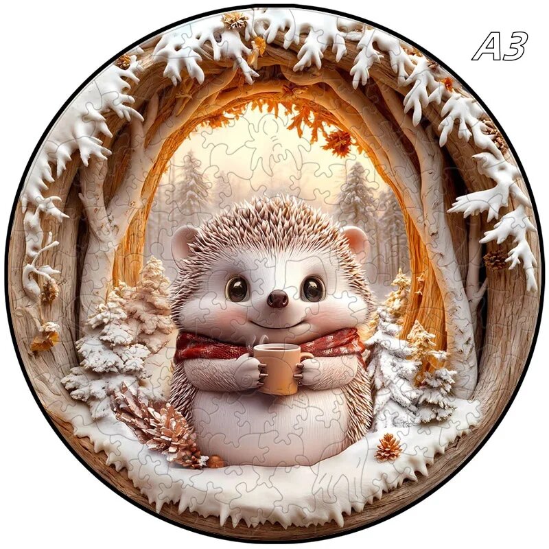 Деревянные 3D пазлы "Грибная деревня" TT-YPAN-6225-A3-b