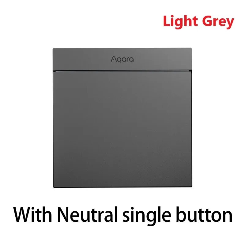 Aqara Smart Wall Switch H1M Zigbee 3.0 Light Grey 1 Key