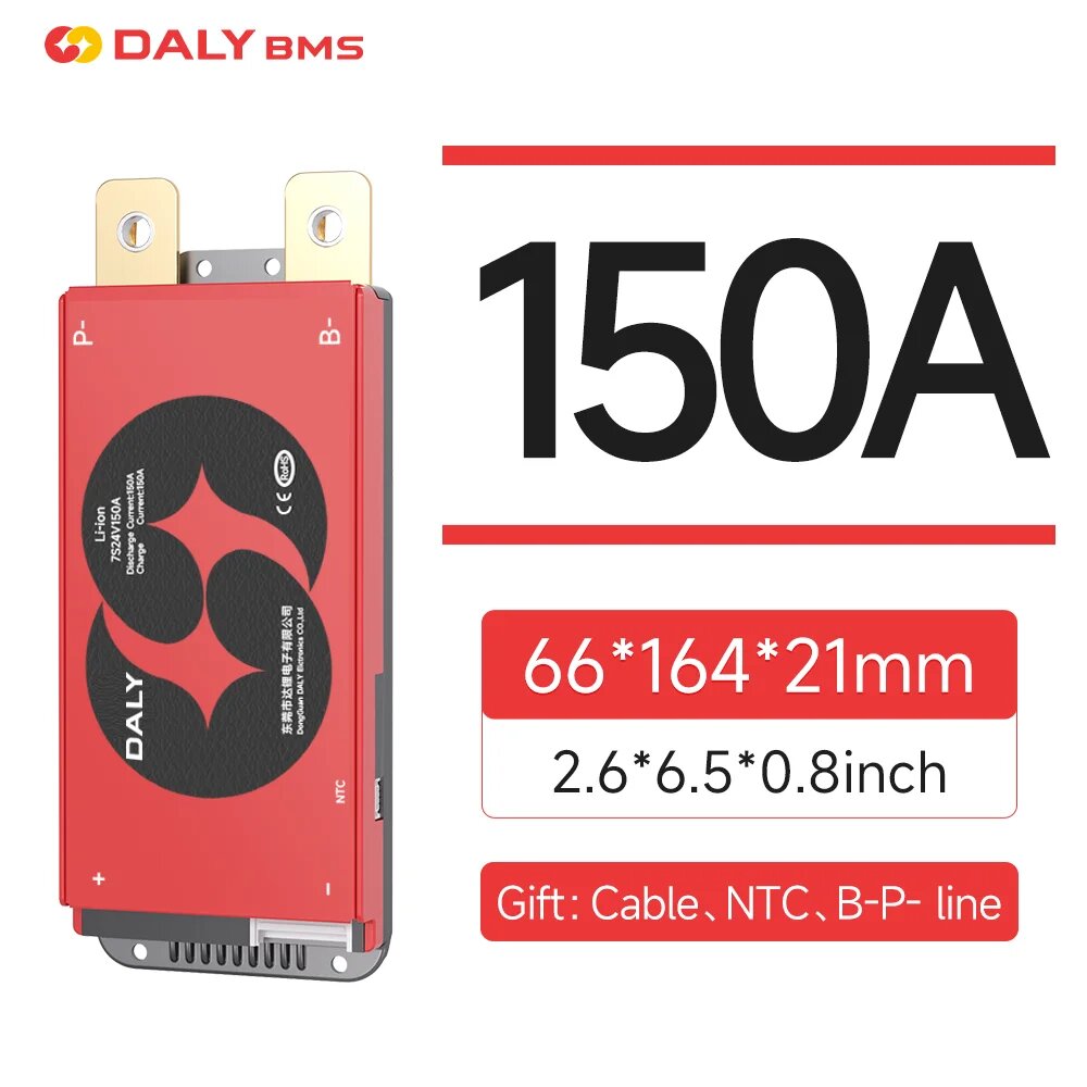 Daly BMS Lifepo4 4S 12V аккумулятор LiFePO4 24S 72V BMS, 150A NTC BMS