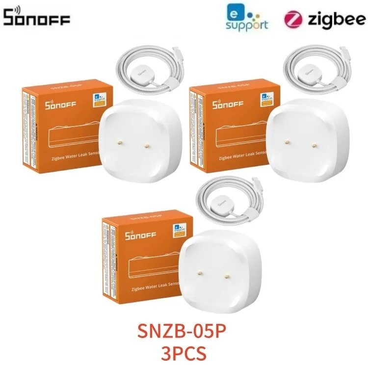 Датчик протечки воды SONOFF SNZB 05P Zigbee SNZB-05P (3PCS)