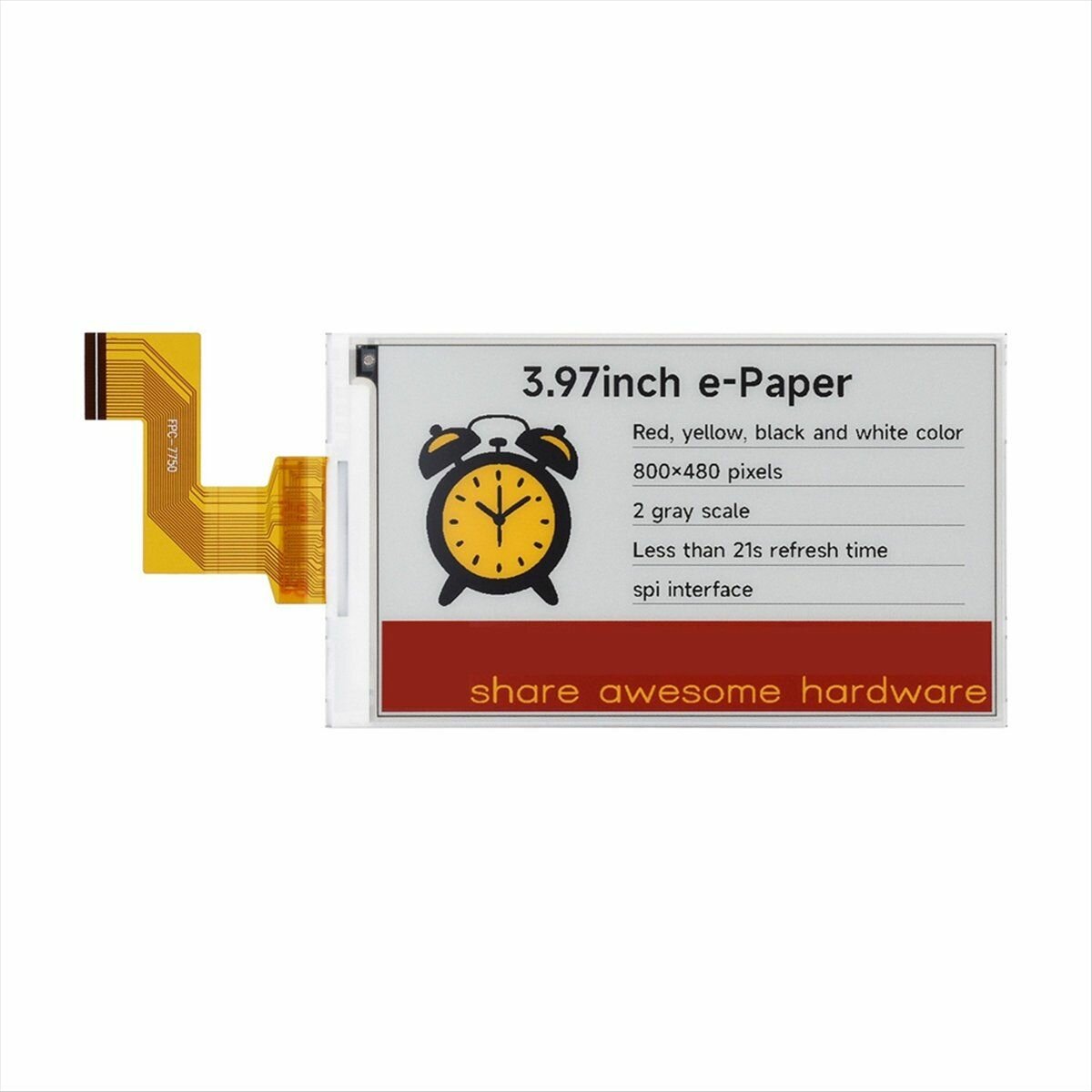 3,97-дюймовый экран E-Paper для Raspberry Pi Arduino Jetson STM32 ESP32