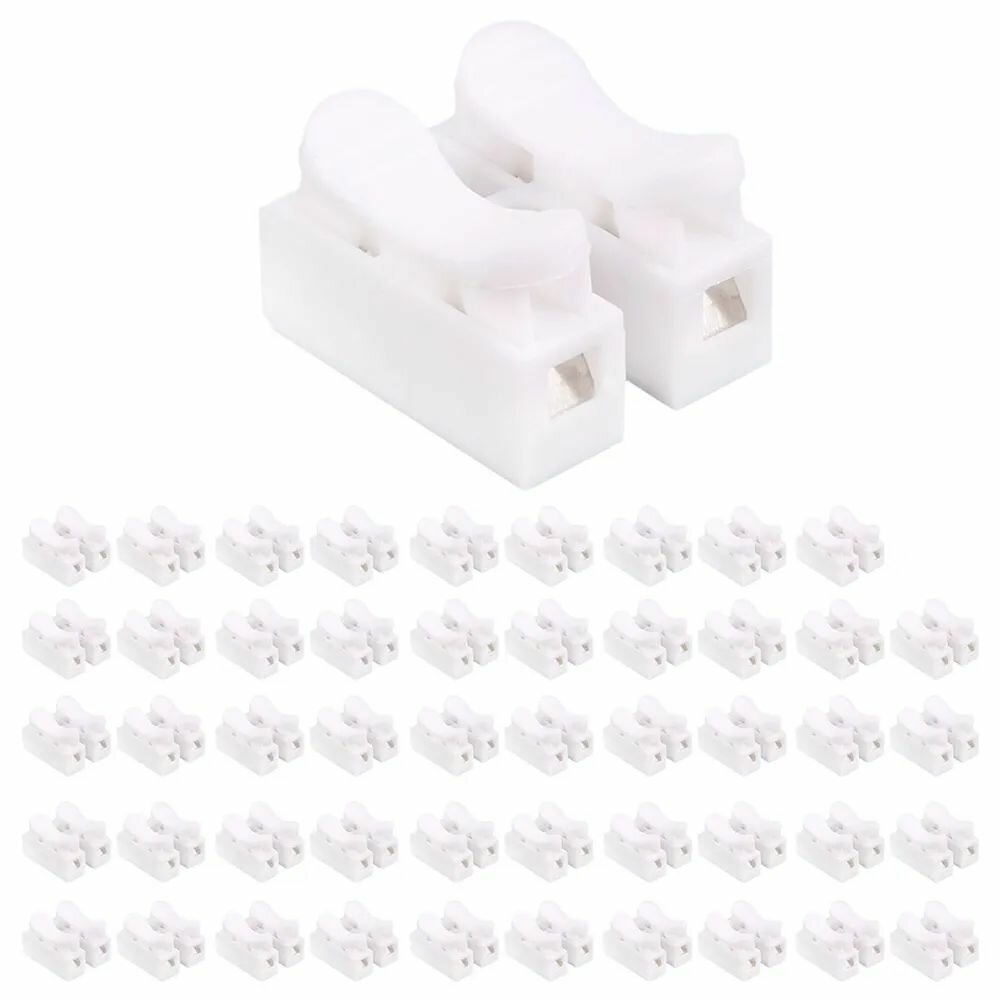 50 шт CH2 пружинный быстрый проводной соединитель кабельный зажим клеммная колодка для светодиодной ленты