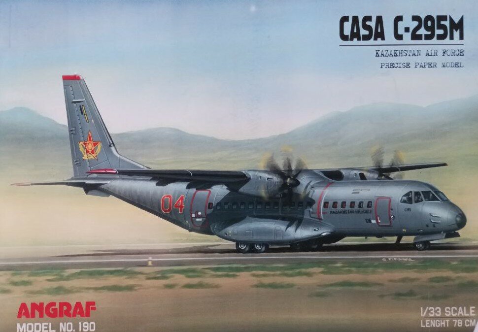 Сборная бумажная модель Самолет CASA C-295M KAF - angraf №190 (журнал)