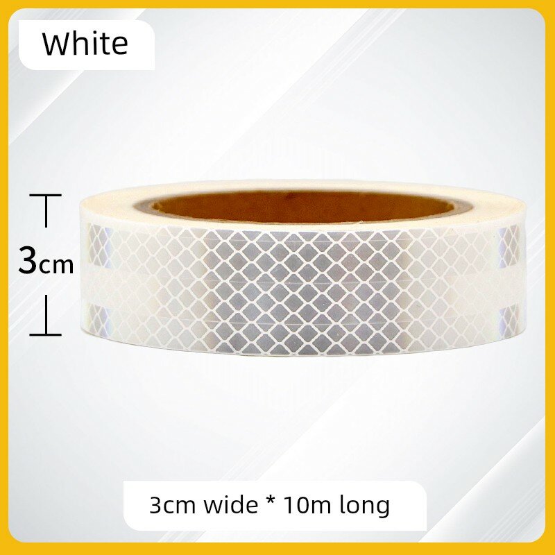 Световозвращающая пленка белая 3 см ширина x 10 м длина для ночного света автомобильное украшение