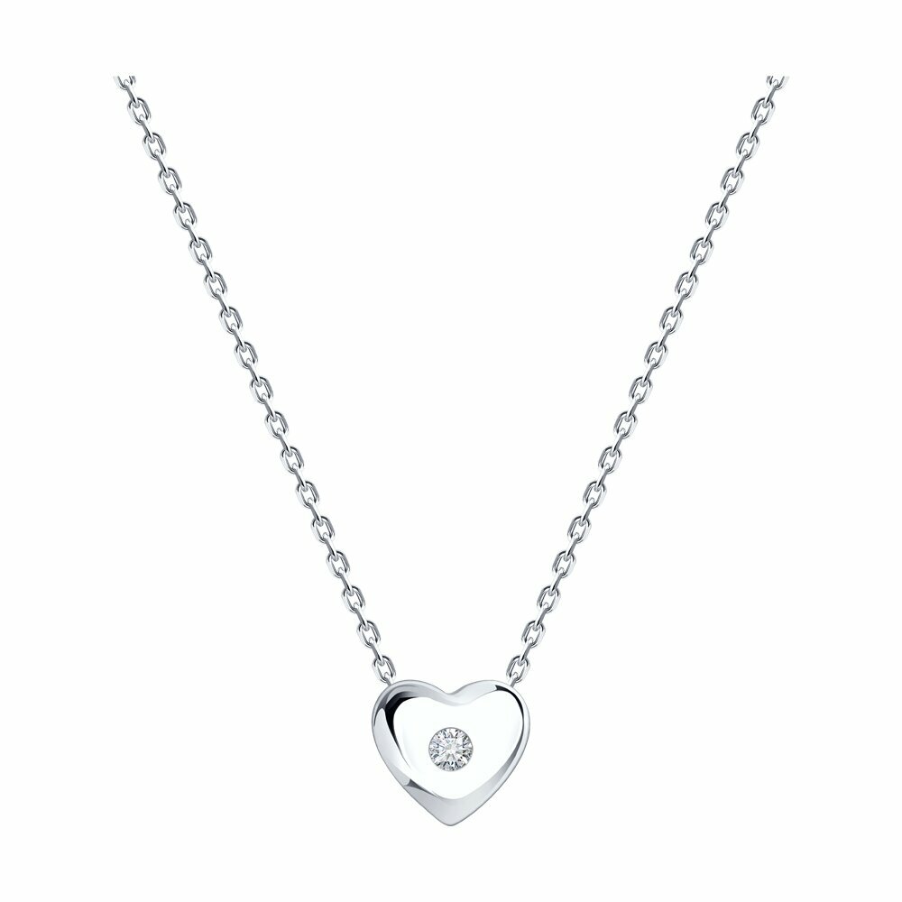 Колье, серебро, 925 проба, родирование