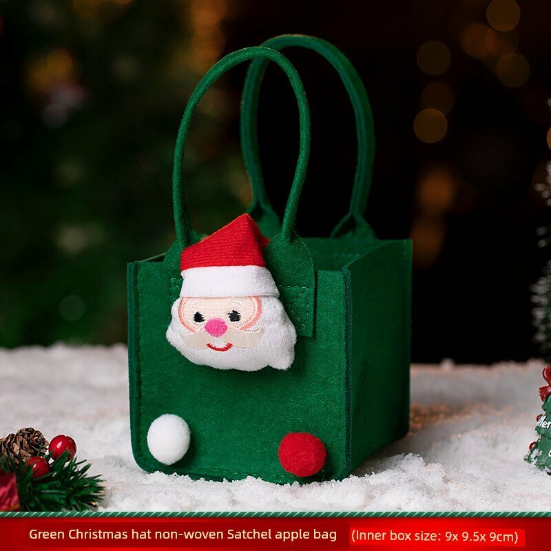 Подарочный пакет на Рождество, подарочная коробка для яблок на Сочельник, небольшой подарок для детей, пакет для