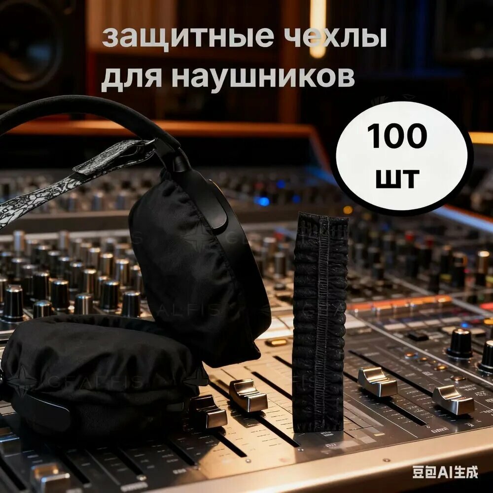 Защитные чехлы для наушников одноразовые. 100шт.