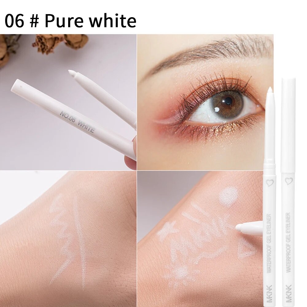 Lasting Eyeliner Pencil Waterproof High Pigments Eyeshadow Eye Liner Pen Women Black Brown Matte Smooth Eyeliner Korean Makeup