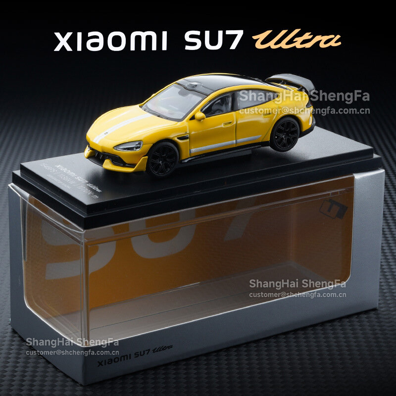 Оригинальная модель автомобиля Xiaomi 1/64 Xiaomi SU7 Ultra Max, модель автомобиля из сплава, симуляция модели автомобиля, украшение
