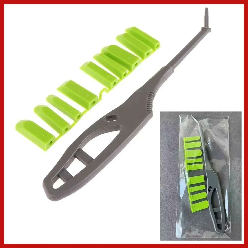 Набор инструментов для затирки силиконов и герметиков, светло-серый, пластик, длина 220 мм, ширина 180 мм, толщина 7 мм, 1 инструмент в наборе, 9 насадок, арт. 1969294637, Китай