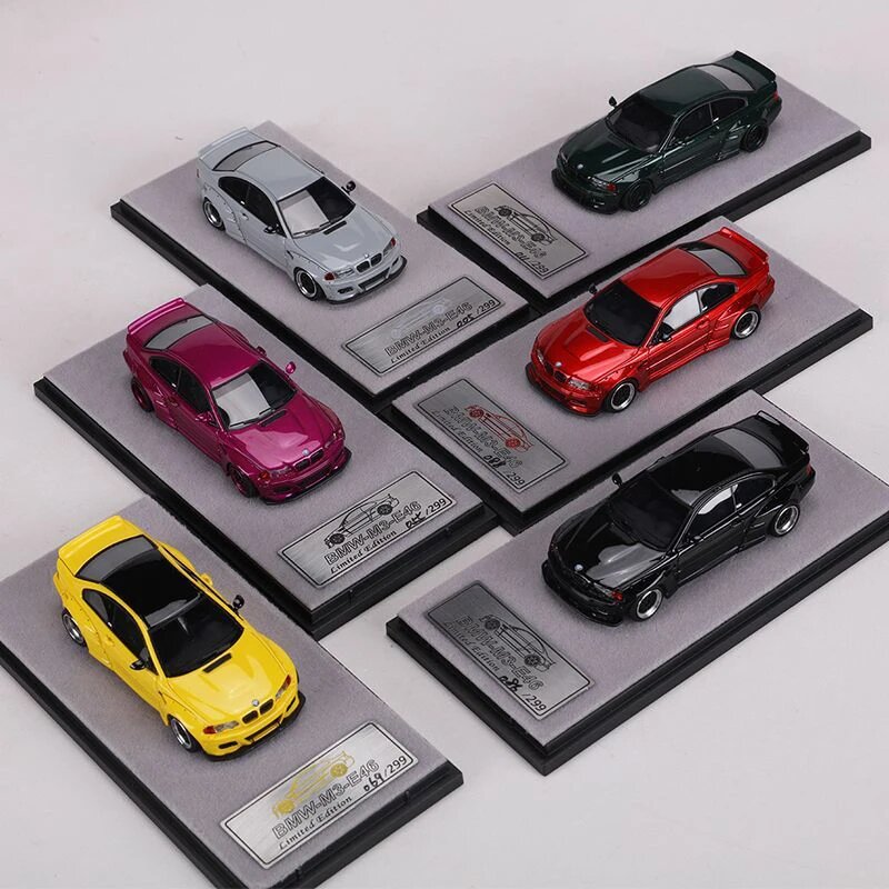 Модель BMW M3 E46 1:64, черный, цвет E — фото 1