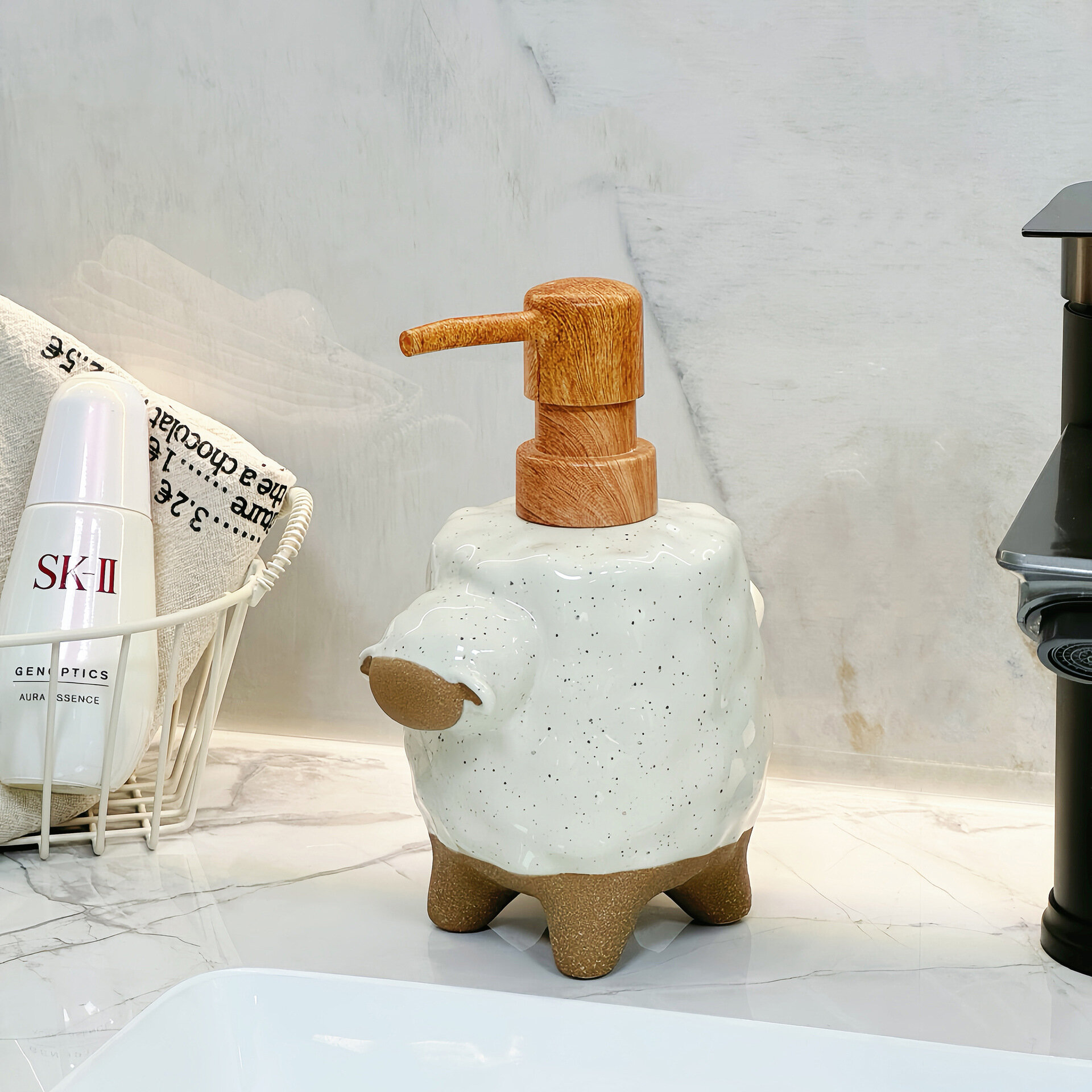 Бутылка для лосьона Sean Sheep, дозатор для жидкого мыла, бутылка для геля для душа, перезаправляемая бутылка с нажимным механизмом