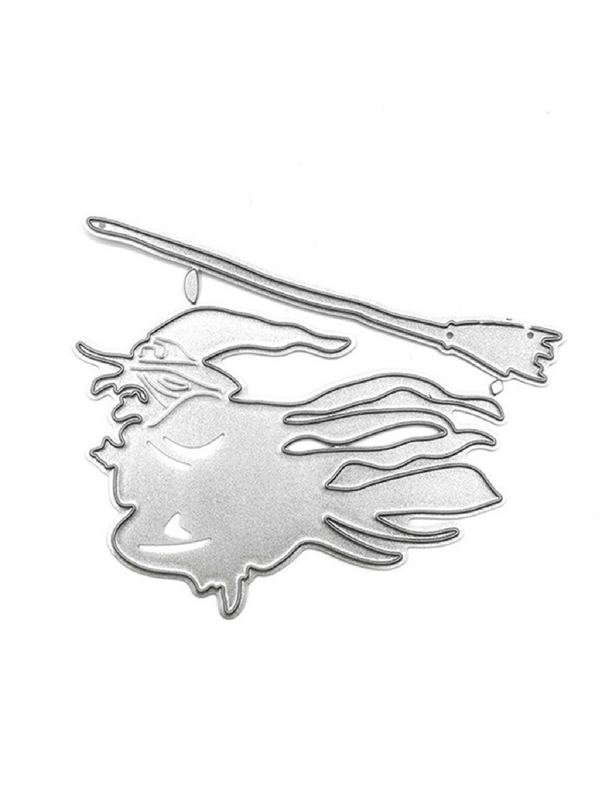 Хэллоуин Метла Ведьмы Металлические Режущие Штампы Трафарет для Скрапбукинга DIY Альбомный штамп