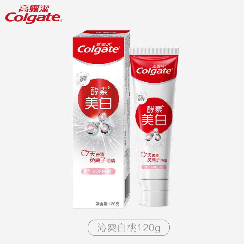 Зубная паста Colgate с ферментами 120 г, белый персик, лесная мята, элегантный османтус, свежее дыхание, фторид, оптовая продажа