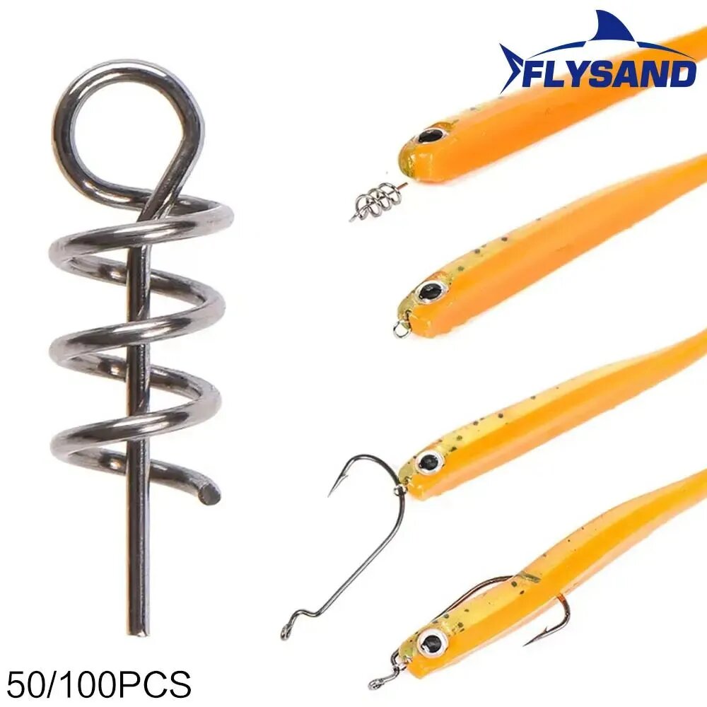 Мягкие приманки пружинные центрирующие штыри крючки для воблеров соединители из высокоуглеродистой стали фиксированные штыри для рыбалки 50 100 шт 14 мм рыболовные.