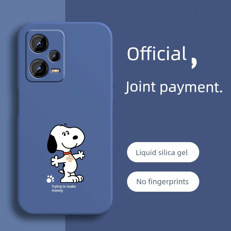 Силиконовый чехол с узором заработка для Redmi Note 12 Pro, синий, совместимый с 5G