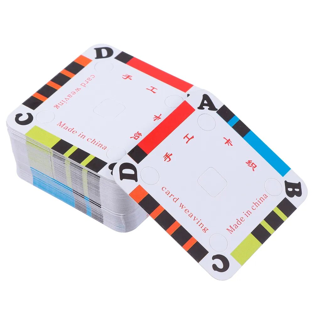 Карточки Для Ткачества С Четкими Краями В Комплекте 100 Штук Размером 5X5X0.01Cm