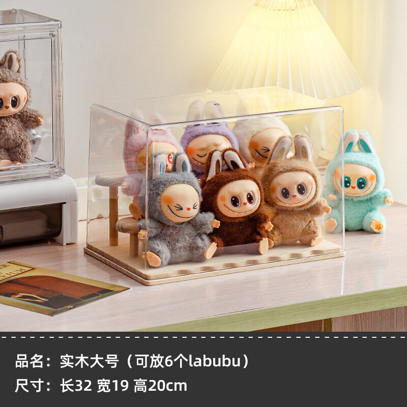 Виниловая коробка для демонстрации Labubu третьего поколения, слепая коробка, стойка для хранения, подвеска для фигурки Labubu, акриловый демонстрационный шкаф