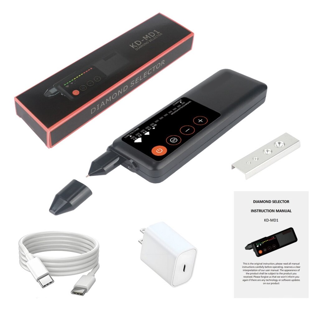 Портативная Ручка Для Тестирования Бриллиантов Ручка-Распознаватель Бриллиантов Пластиковая Текстура