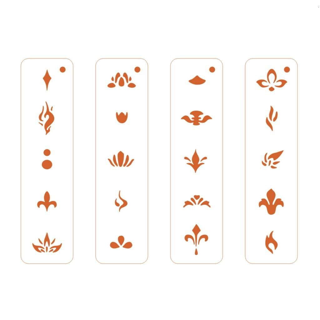 Трафарет для макияжа в стиле древнего Китая, Стиль 1