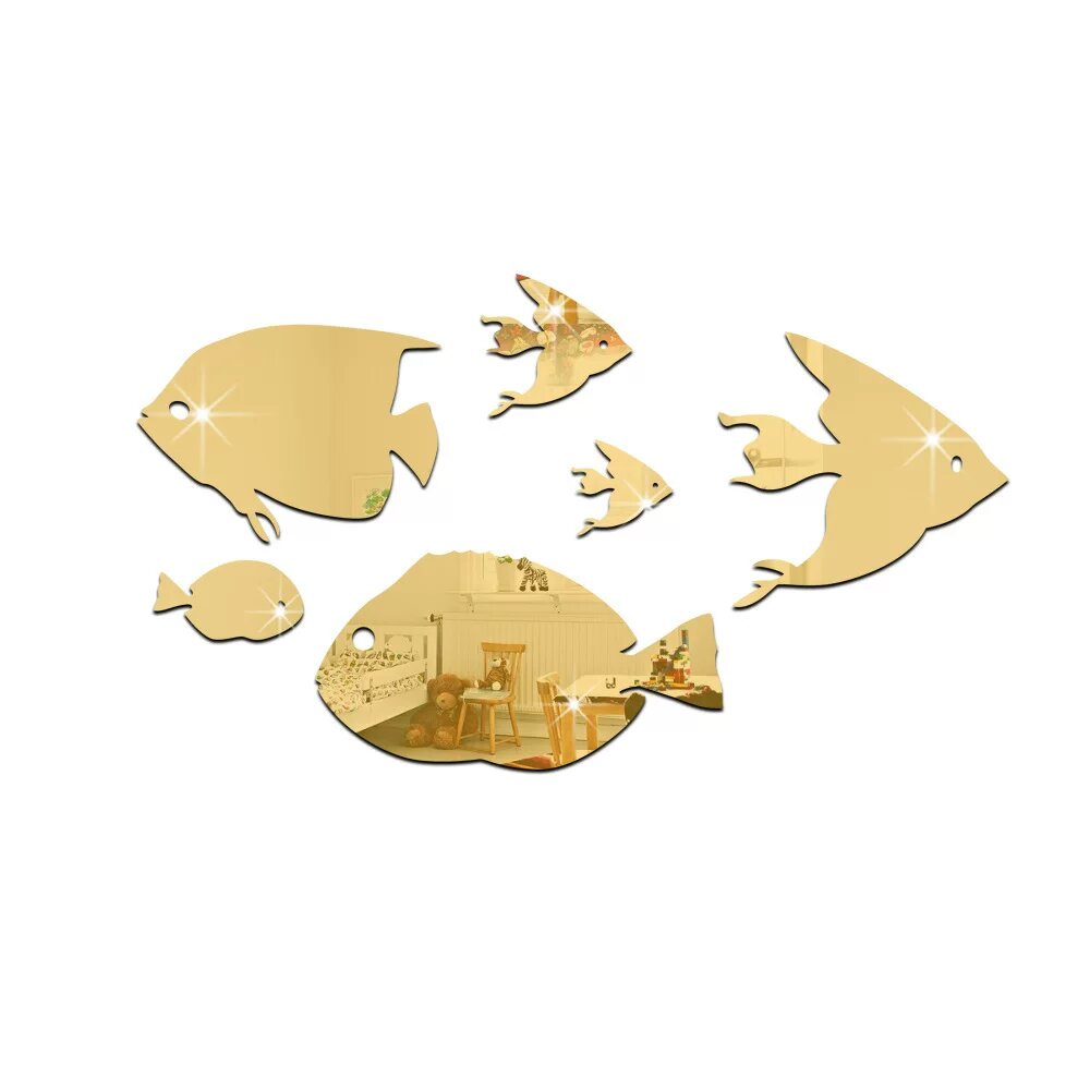 Самоклеящаяся 3D-зеркальная плитка для декора детской комнаты, маскирующая отверстия под гвозди и дыры, с рисунком