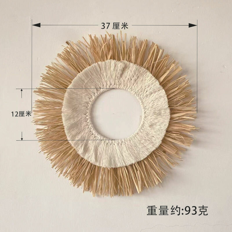 2026 Новейшее украшение для стены из рафии в японском стиле, подвесное украшение из соломы, известное украшение для спальни, настенное украшение для дома, художественное украшение