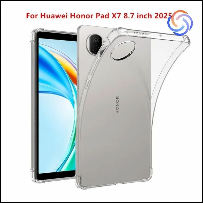 Эксклюзивный защитный чехол для планшета Huawei Honor Pad X7 8.7 дюймов 2025 JMSW09/JMSL09, выполненный из прозрачного TPU с мягкими бамперами для безопасности от падений