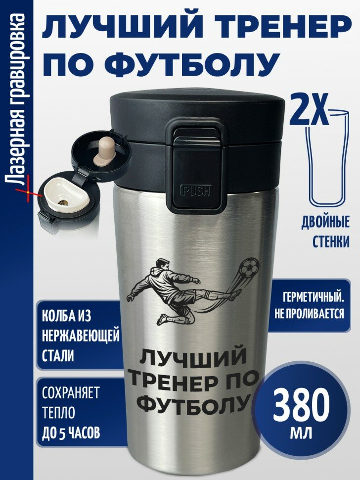 Термокружка "Лучший тренер по футболу"