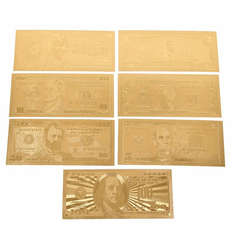 Памятная банкнота в виде золотой фольги из доллара США